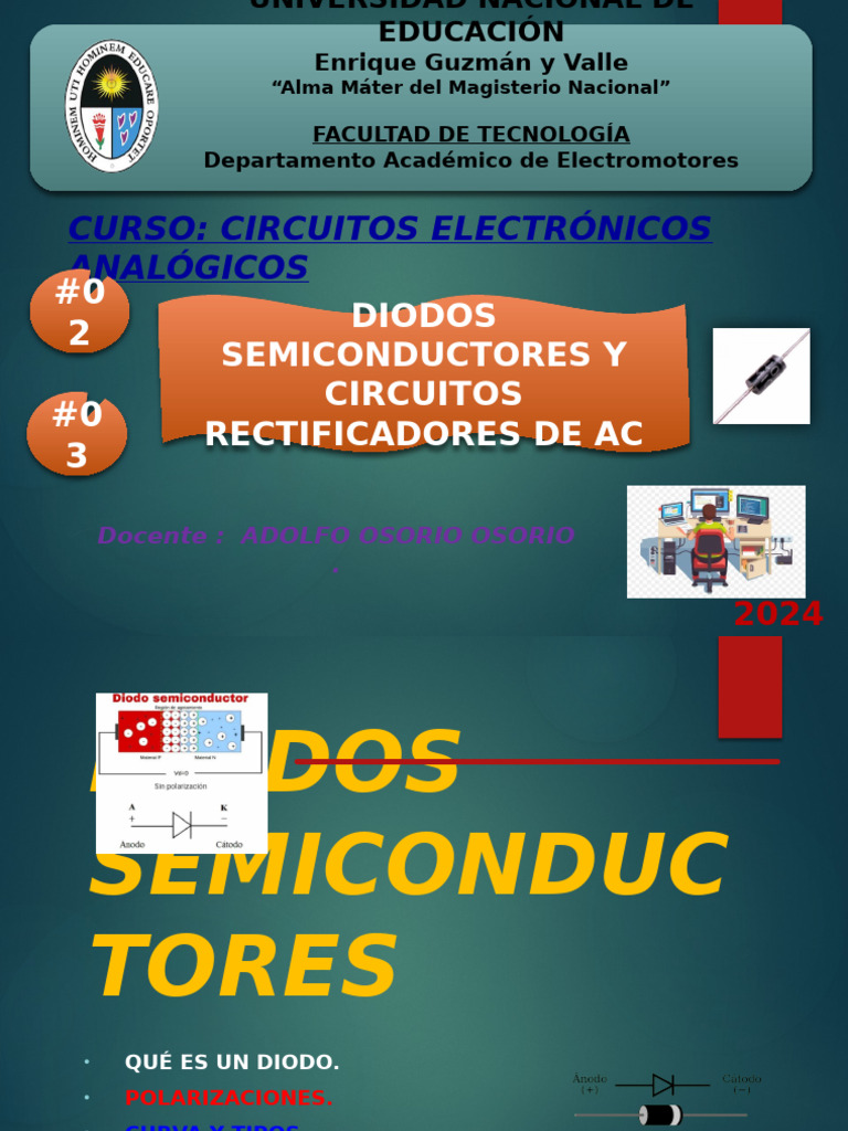 Adolfo 2 y 3 Diodos Semiconductores y Circuitos Rectificadores | PDF | Rectificador | Diodo
