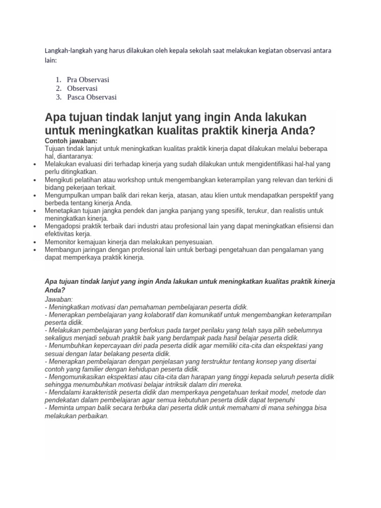 Catatan Kepsek PMM | PDF