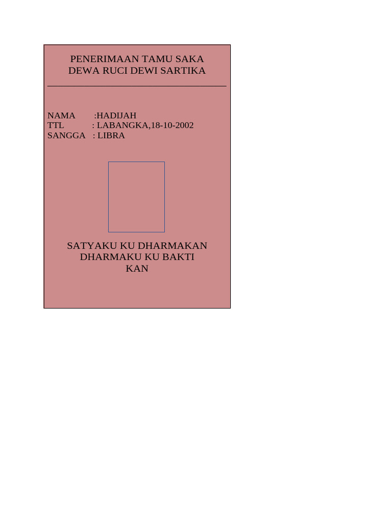 Contoh Id Card | PDF