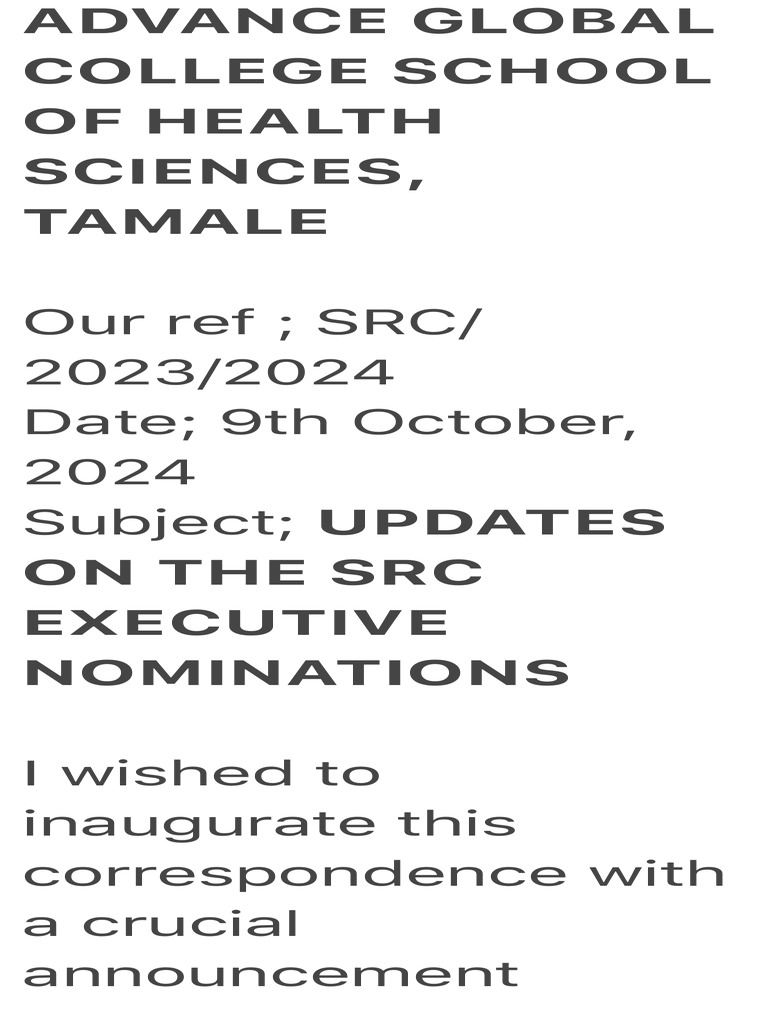 SRC Nominations Open for 2024 | PDF