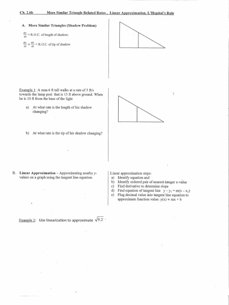 Linear Approximation Notes Hw | PDF