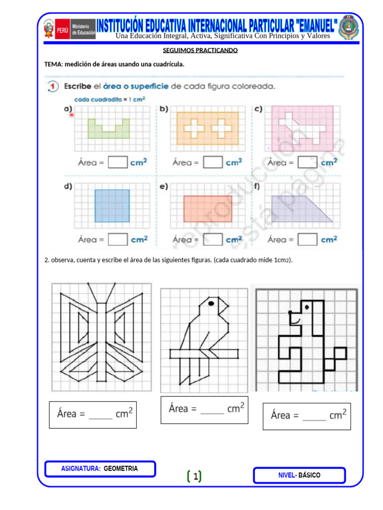 Prac. - Sem - 1 Noviembre - Geometria | PDF
