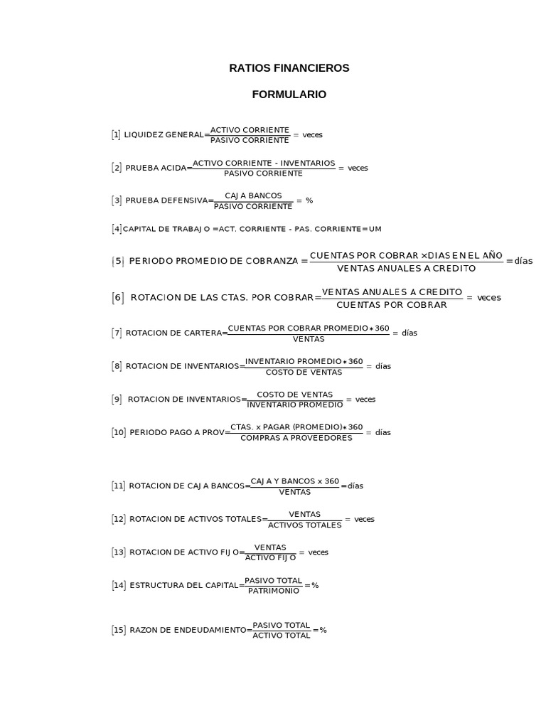 Analisis e Interpretacion de Eeff - Formulario - 2023 | PDF | Economias | Dinero
