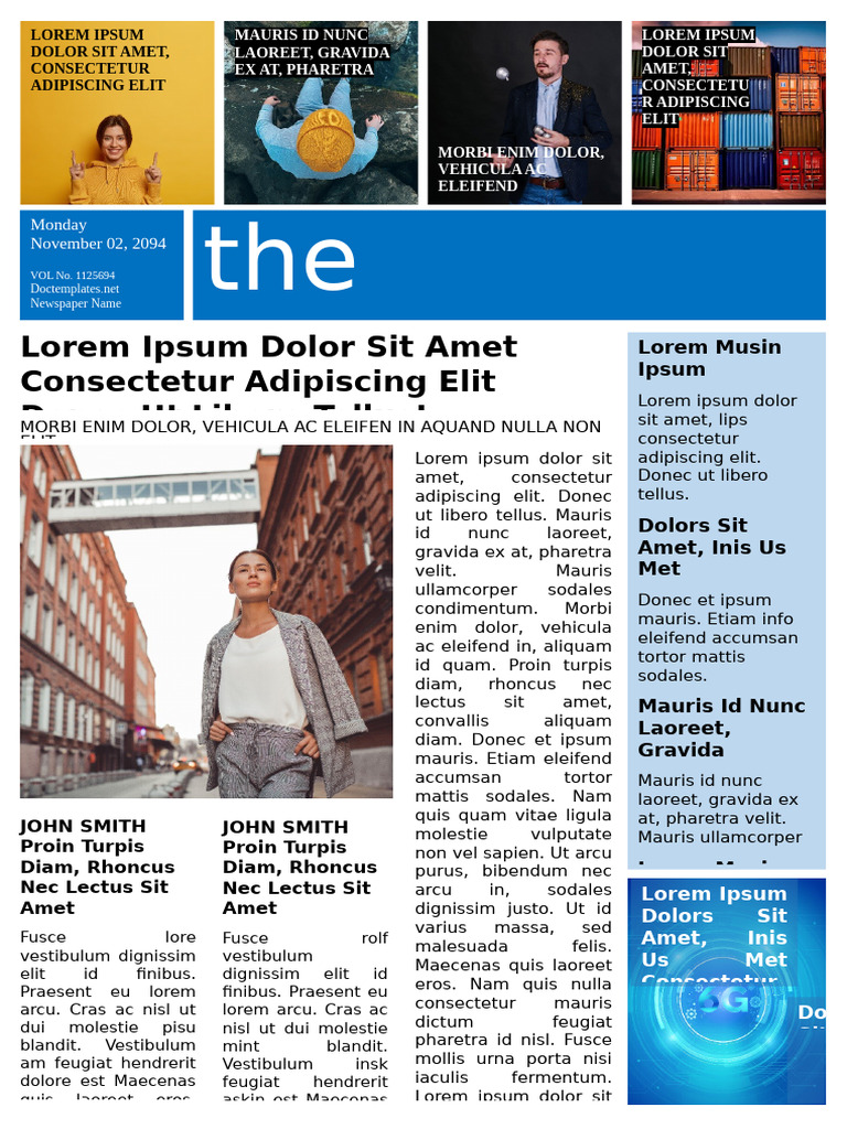 Modern Newspaper Template | PDF