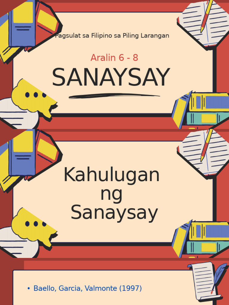 Aralin 6 8 Sanaysay | PDF