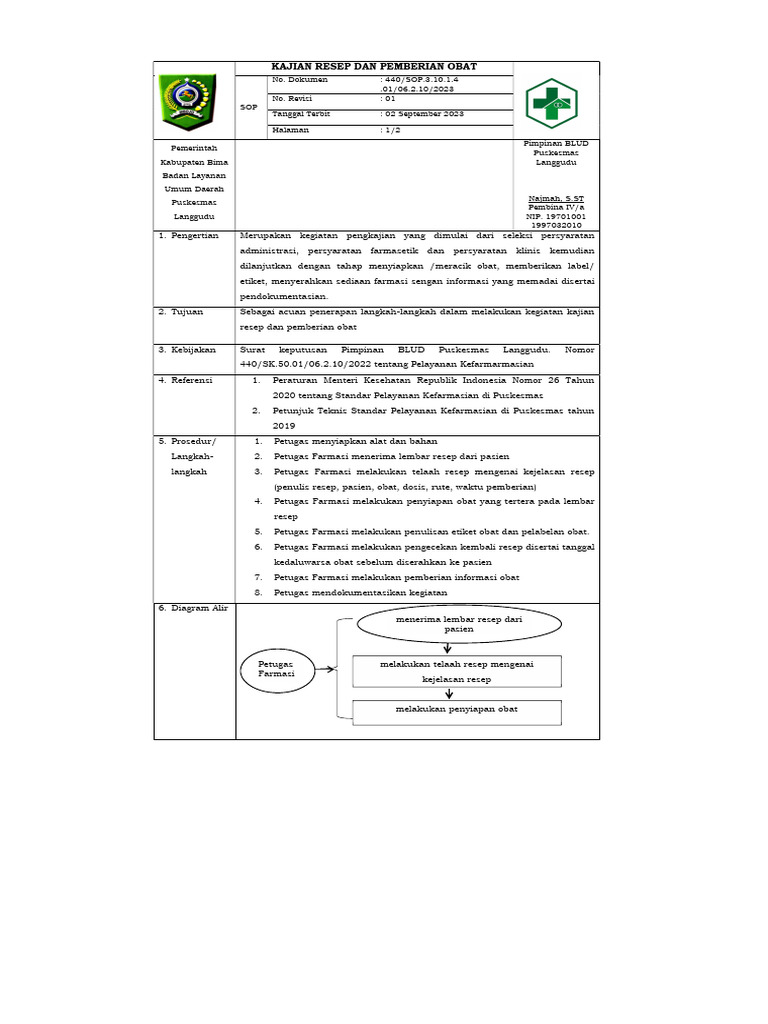 Kajian Resep Dan Pemberian Obat | PDF