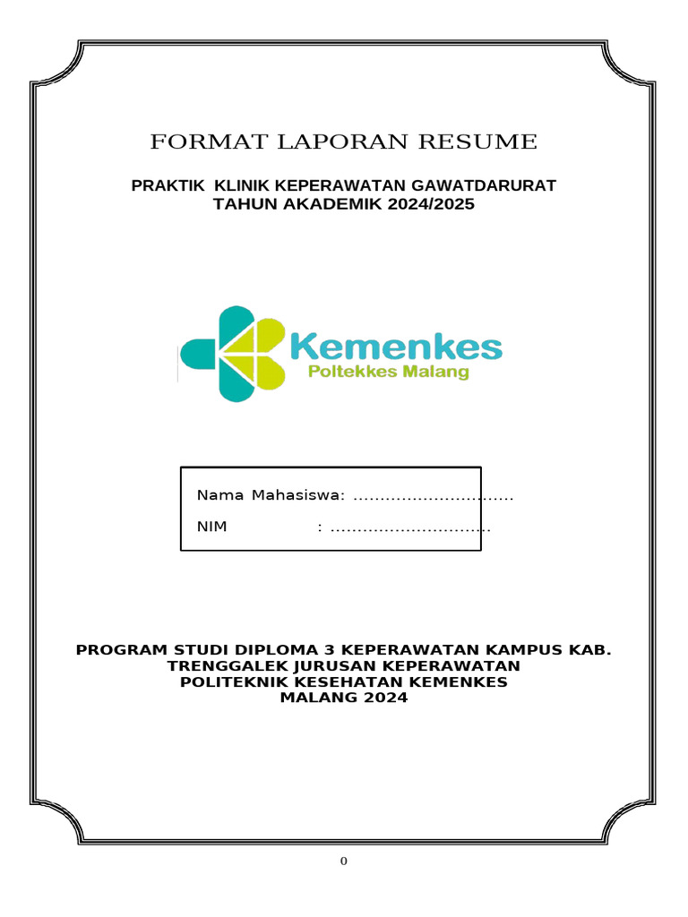 Format Resum Gadar 2024 (1) | PDF