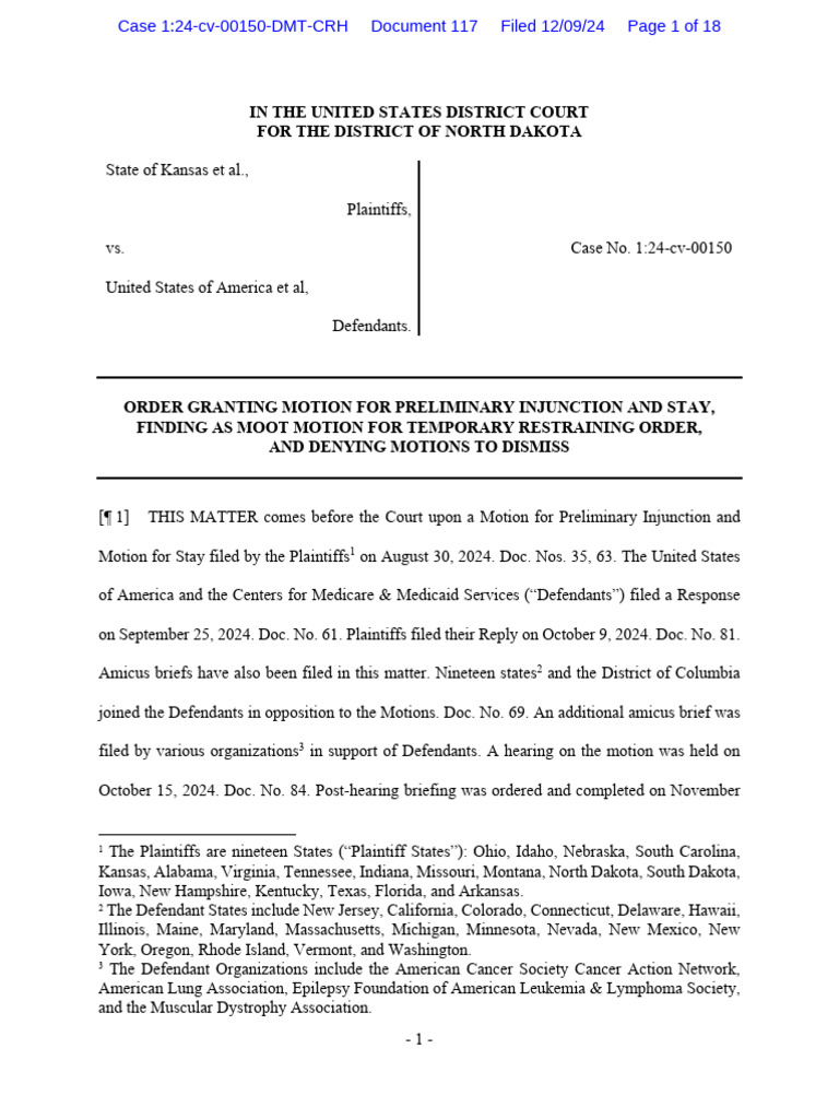 Preliminary Injunction Granted Against Biden DACA Rule | PDF | Standing ...