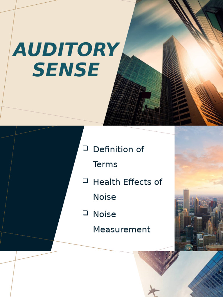 Auditory-Sense (1) | PDF | Noise | Sound