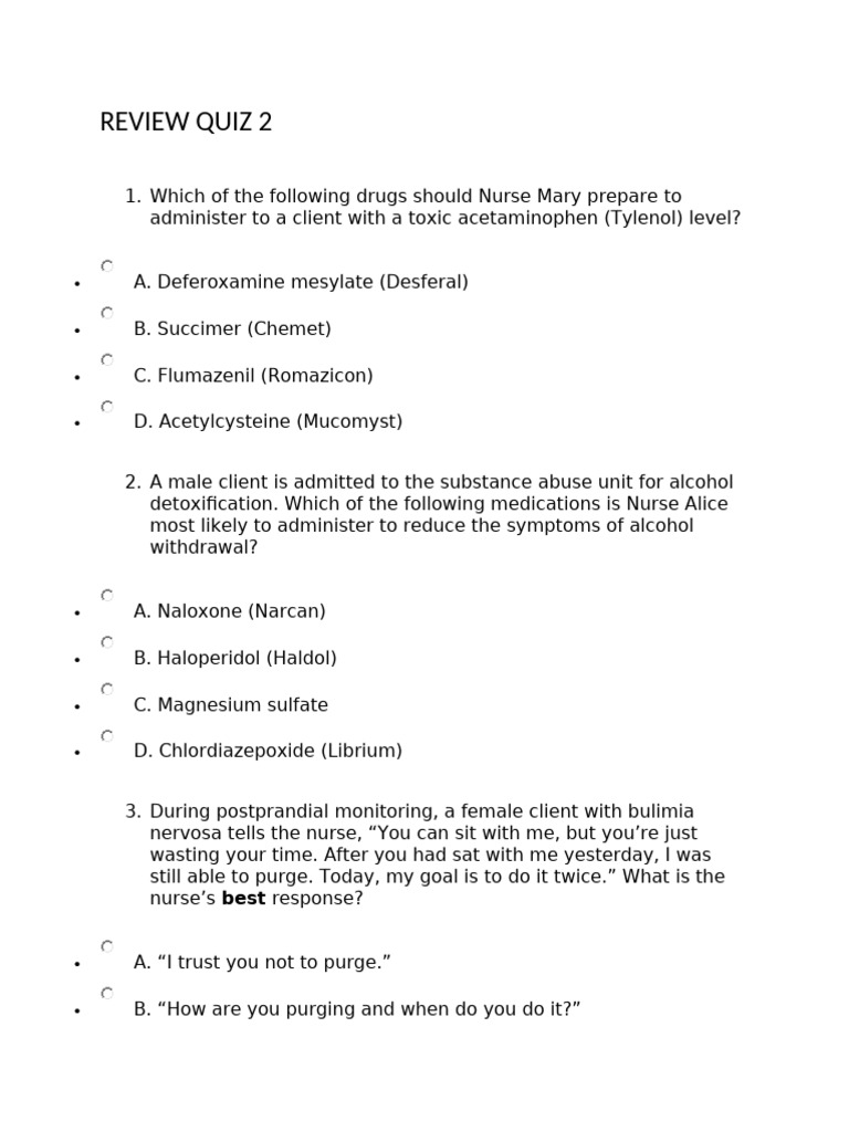 Nursing Quiz on Drug Administration | PDF