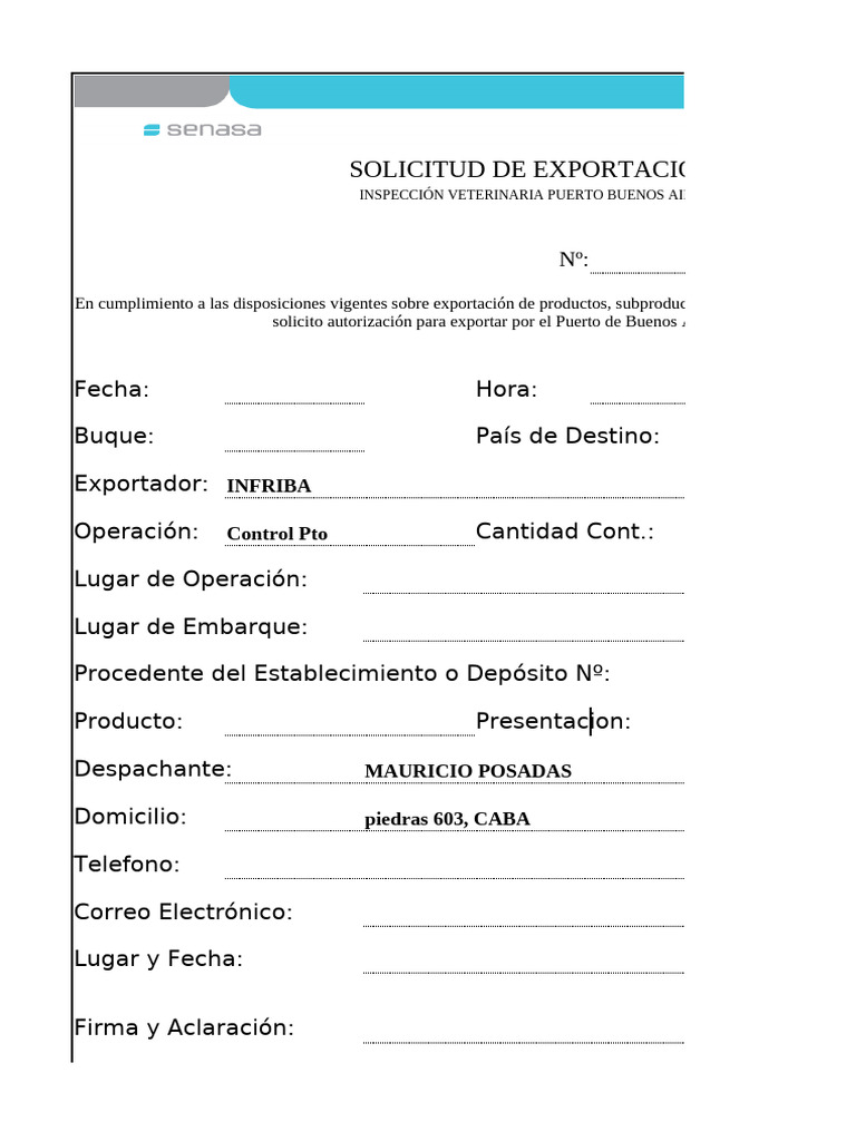 Solic-Export Blanco | PDF