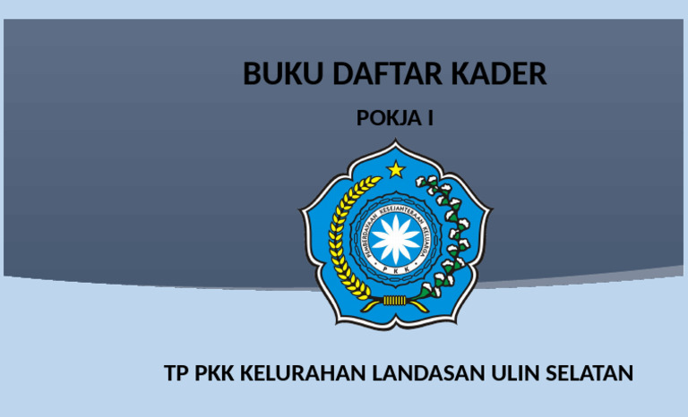 Cover Buku PKK - Buku Daftar Kader POKJA I | PDF