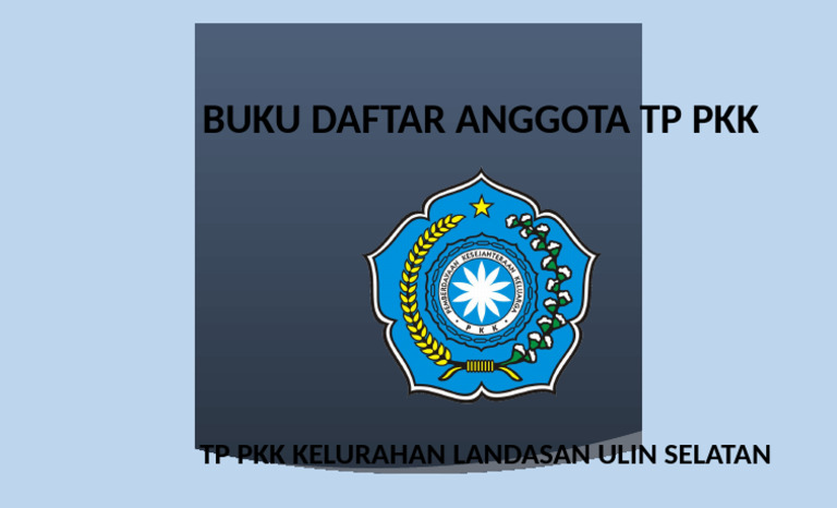 Cover Buku PKK - Buku Daftar Anggota | PDF