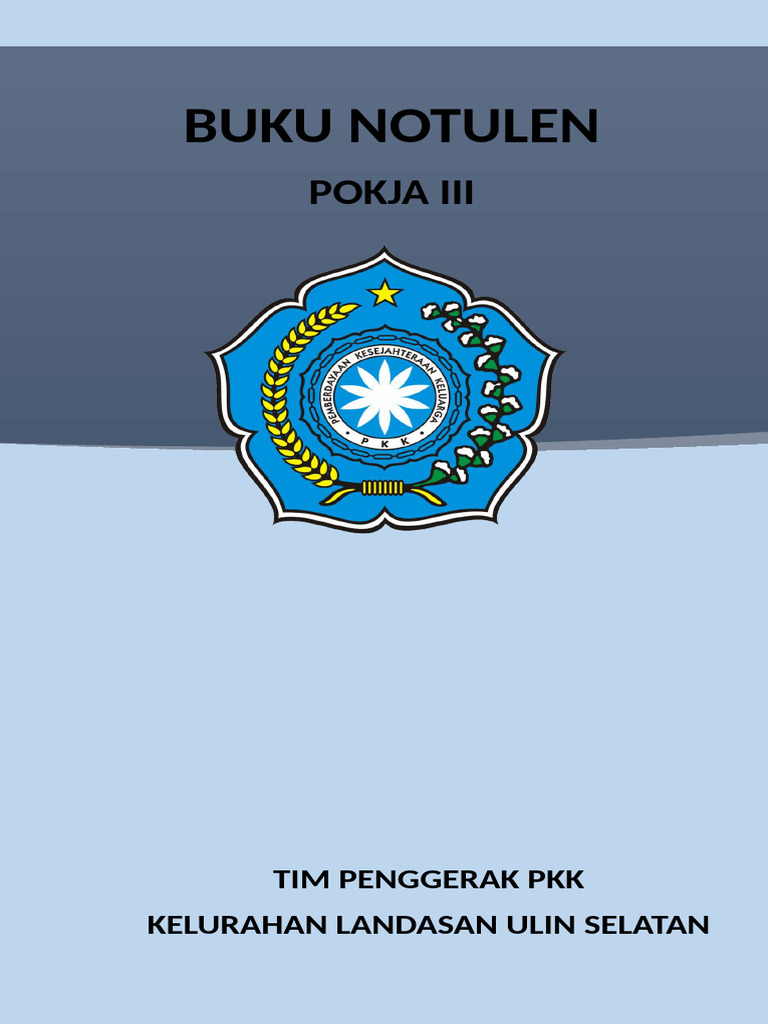 Cover Buku PKK - Buku Notulen POKJA III | PDF