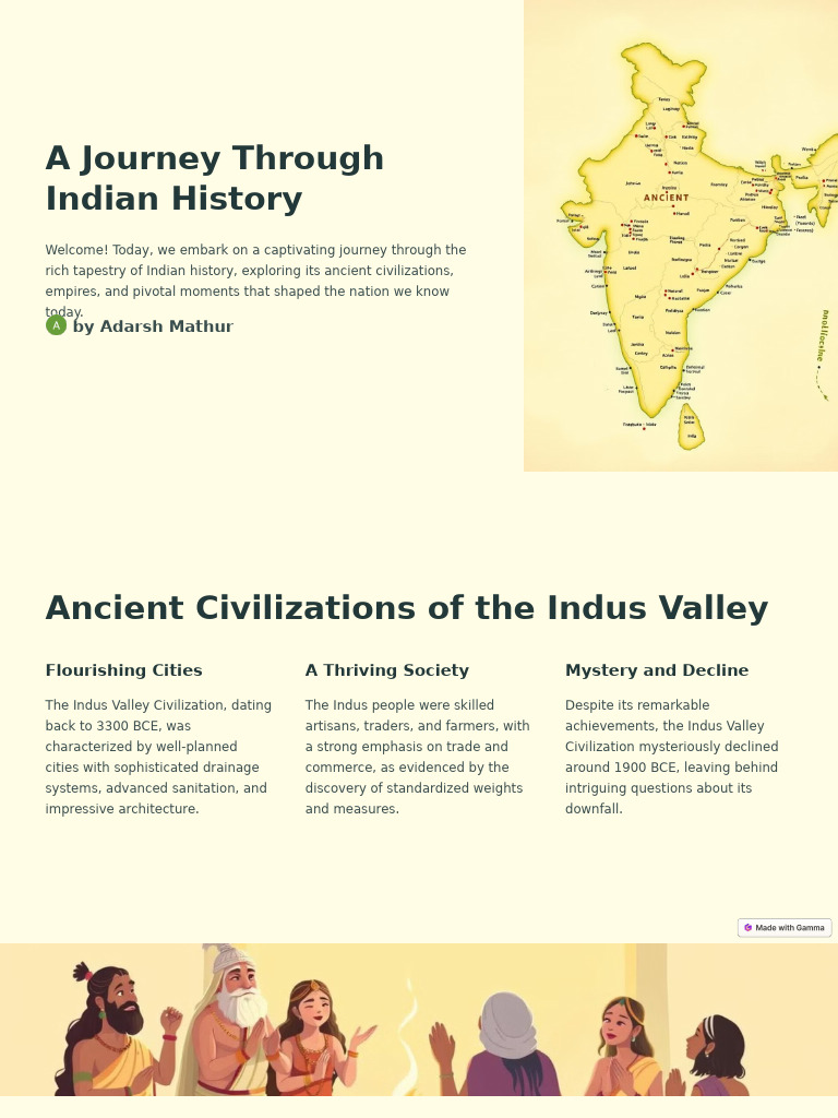 A Journey Through Indian History | PDF | Mughal Empire | Vedas