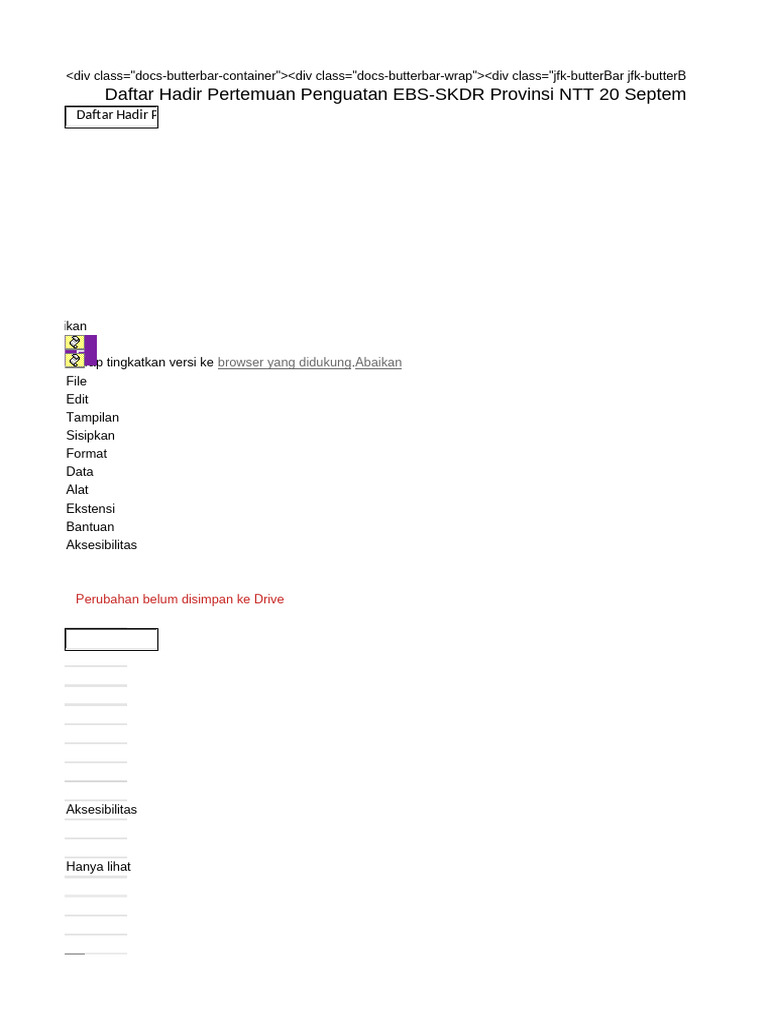 Daftar Hadir Pertemuan EBS-SKDR | PDF