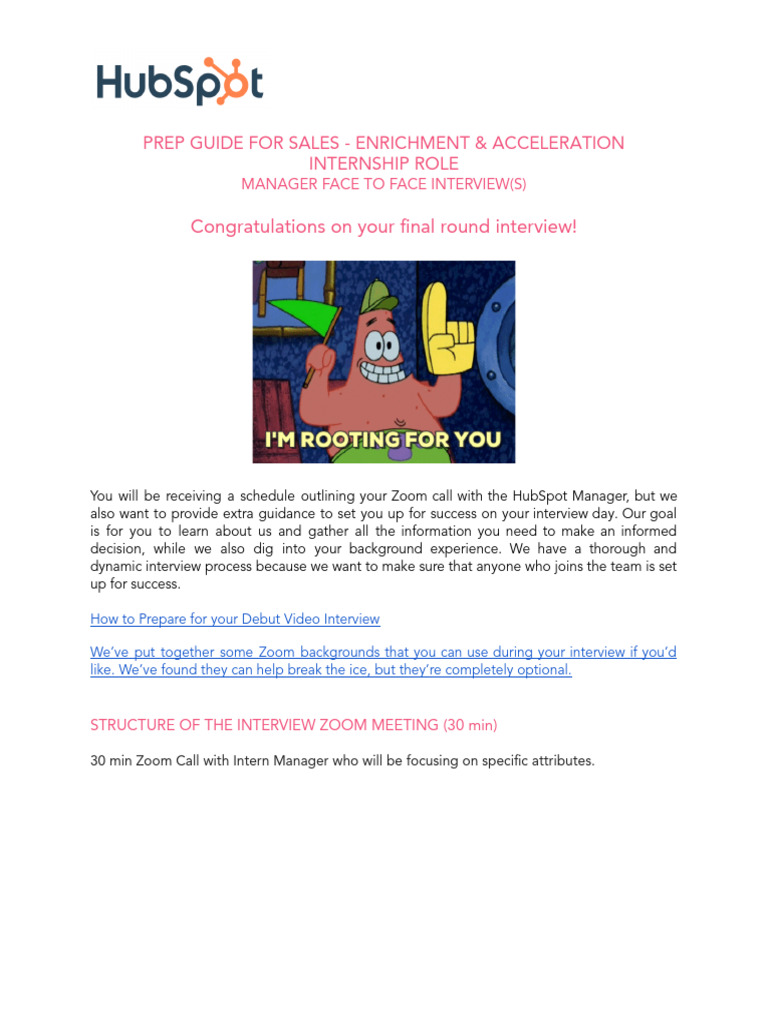 LATAM_Sales_Intern_-_Manager_Interview_Prep_Guide | PDF | Information | Decision Making