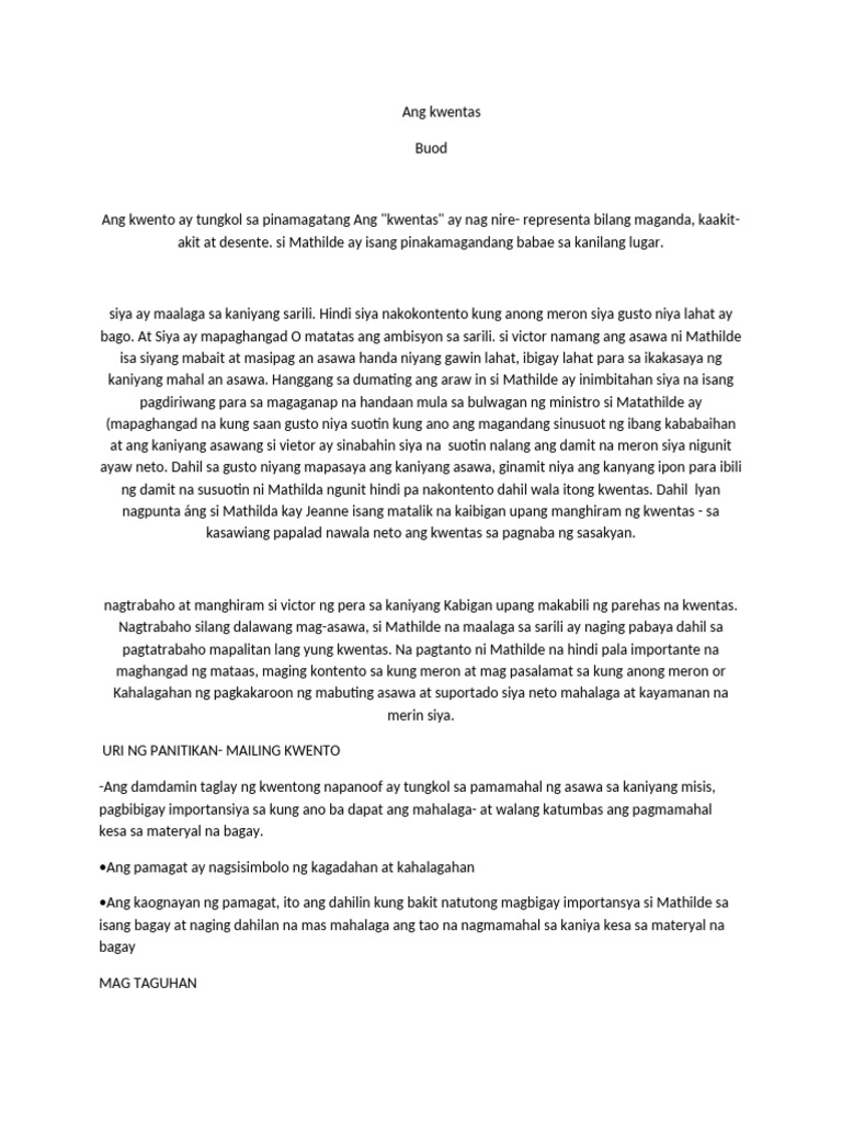 Ang kwentas-WPS Office | PDF