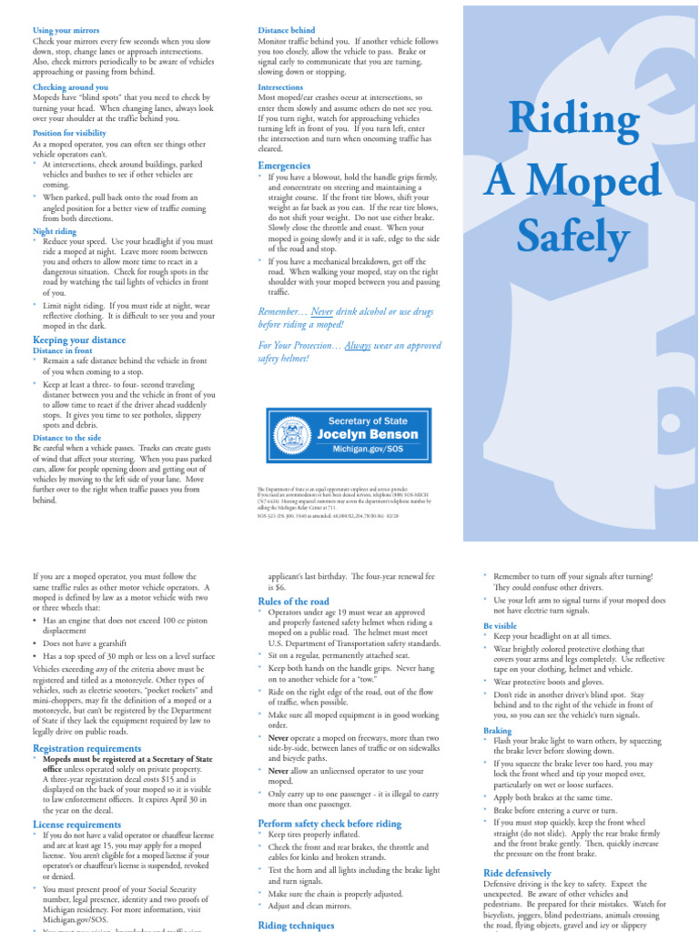 SOS321 Moped Safety | PDF | Traffic | Intersection (Road)