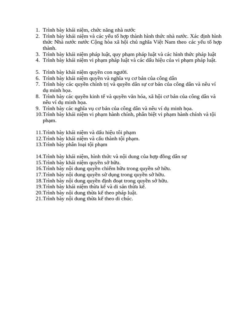 Ôn-tập-PLĐC-hk1-23-24 | PDF