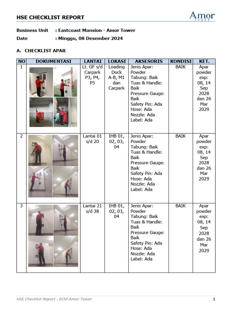 08-12-2024 Checklist Inventaris Amor Tower | PDF