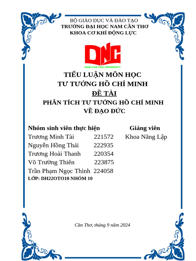 DNC - Mau - Bia-Tieuluan-Monhoc - 2022 | PDF