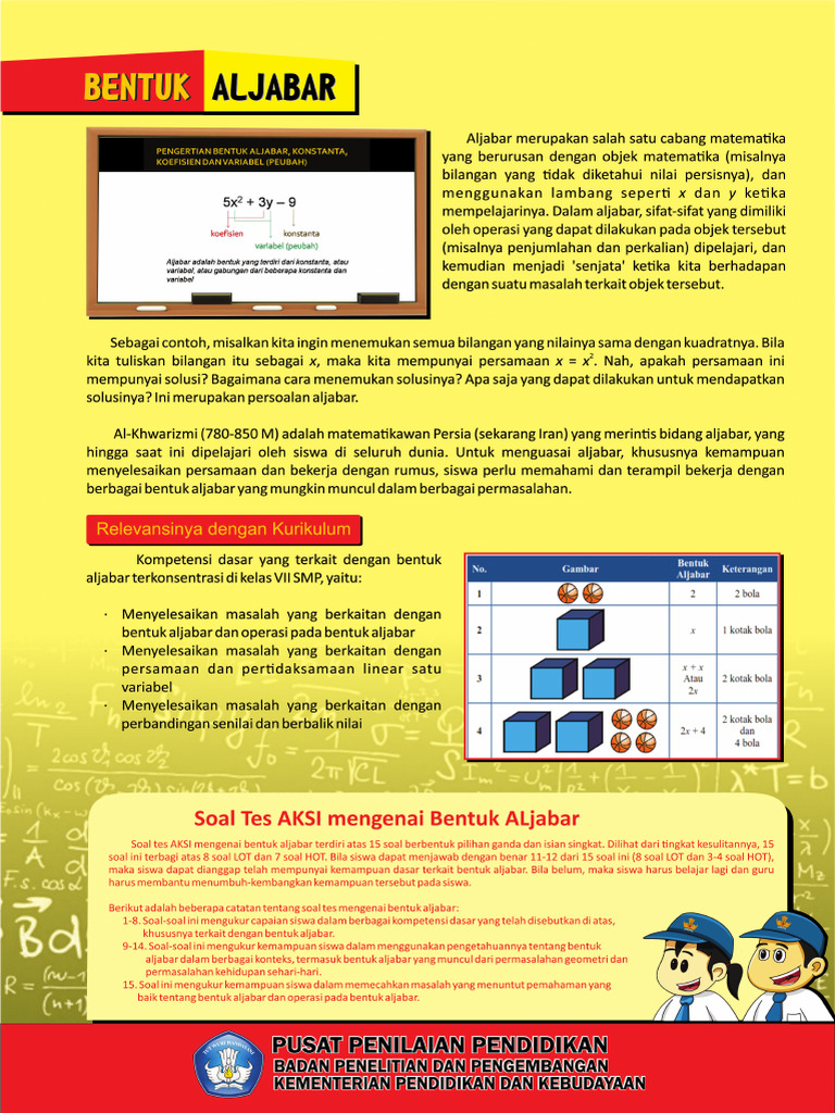 08_18_M03_NA_Bentuk Aljabar | PDF