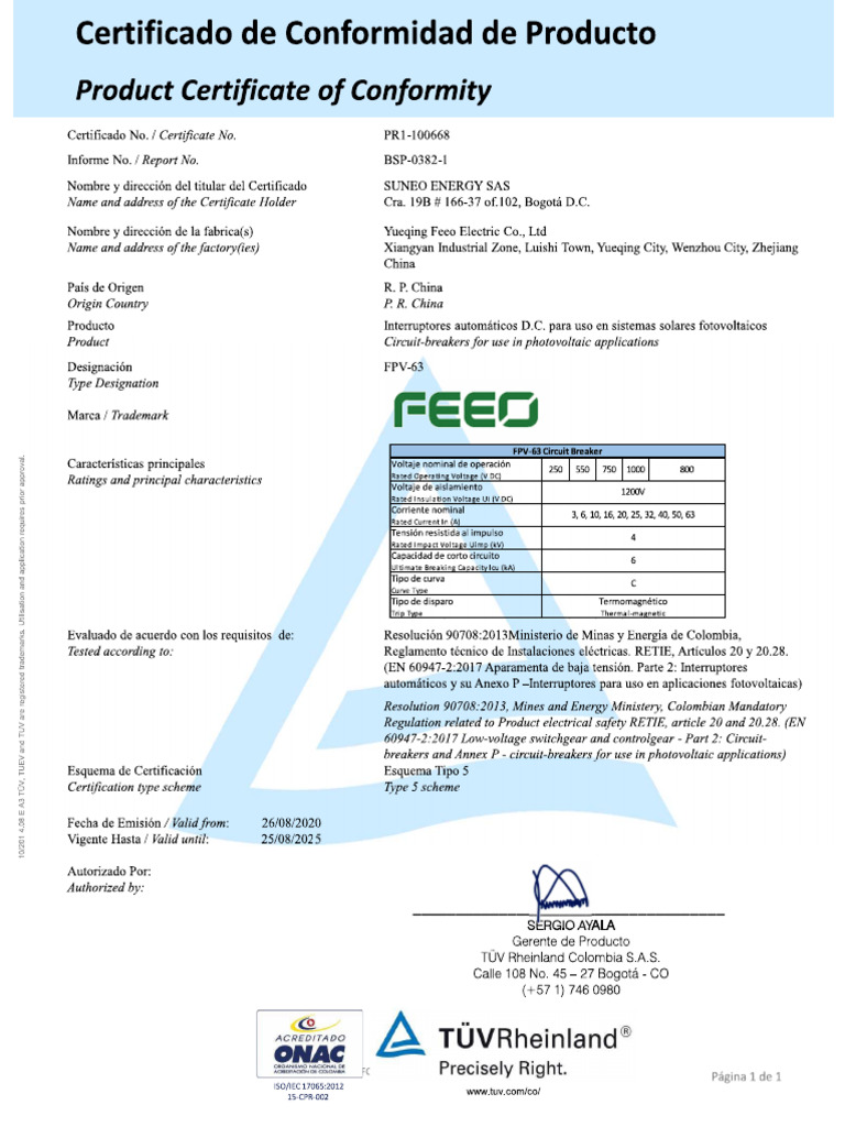 Feeo Certificado | PDF