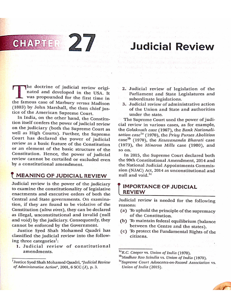JUDICIAL REVIEW M.laxminkanth | PDF