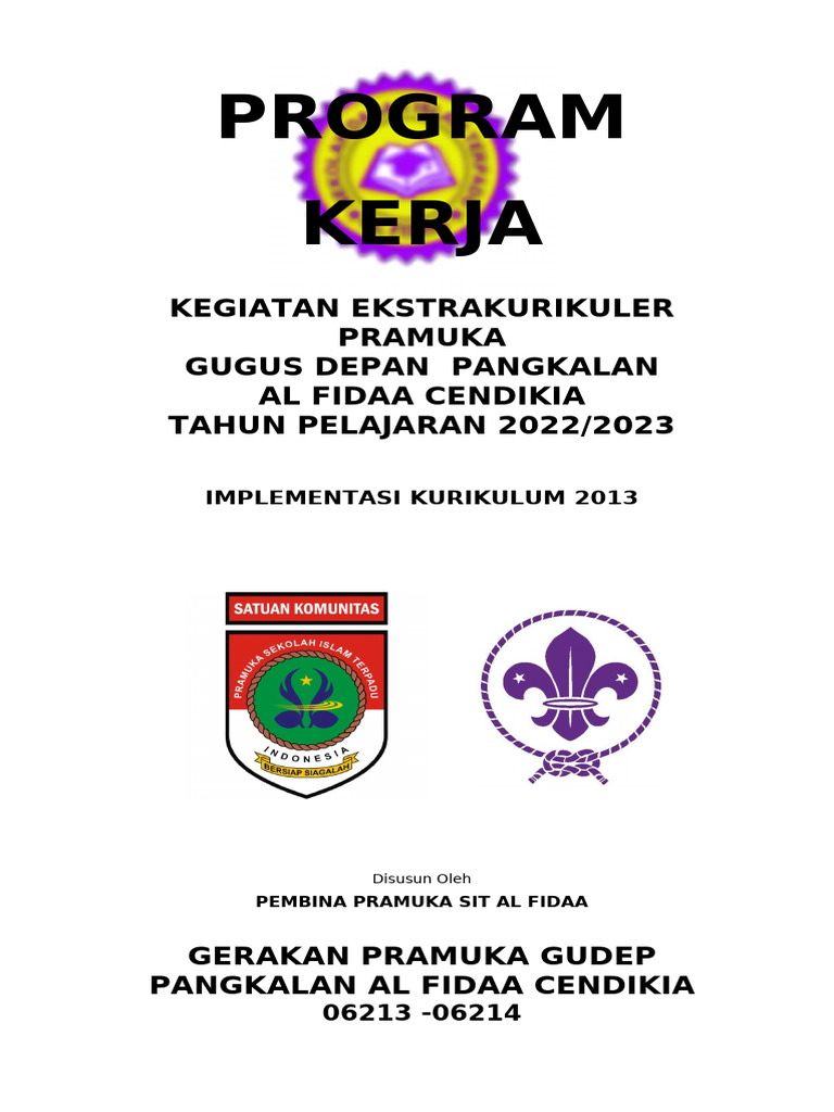 Program Kerja Pramuka | PDF