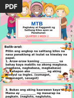 Cot 1 Mga Salitang Kilos | PDF