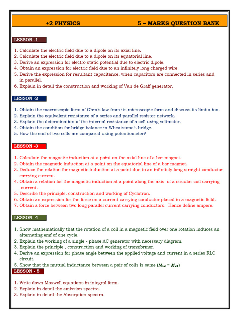 + 2 FIVE MARKS QB EM | PDF | Magnetic Field | Electron