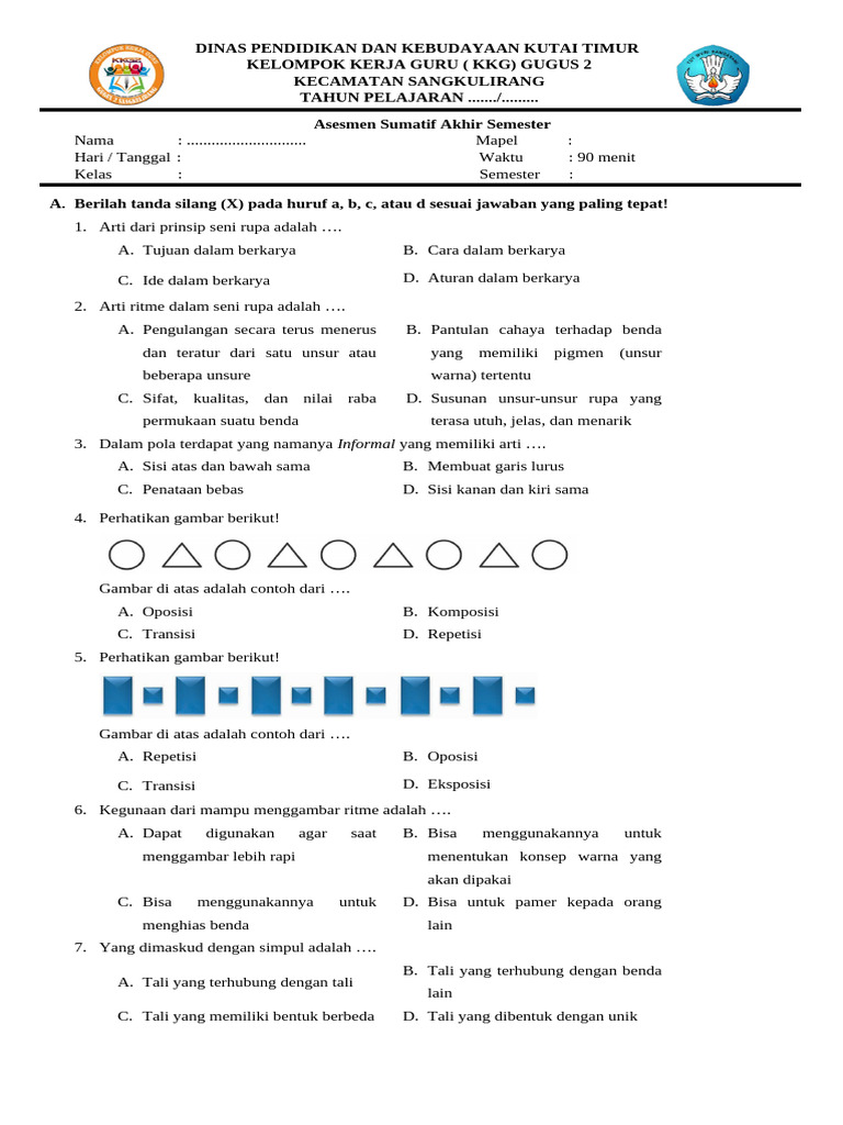 Contoh Pola Ritme Seni Rupa Kelas 6 | PDF