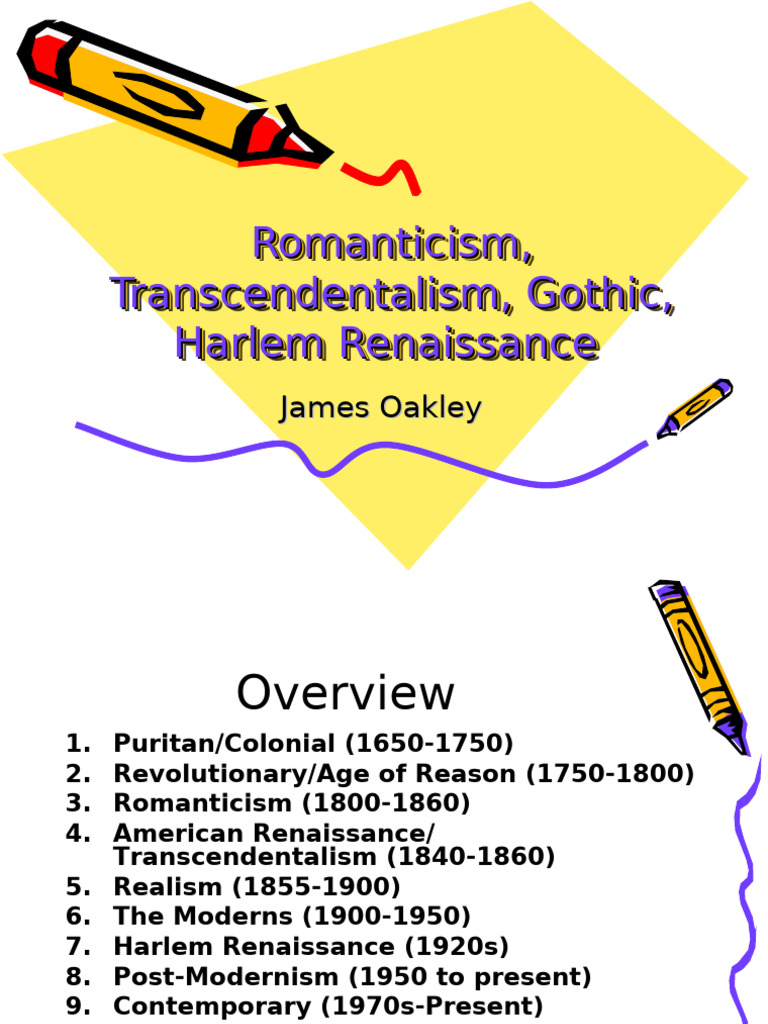 American Literature Movements | PDF | Romanticism | Transcendentalism