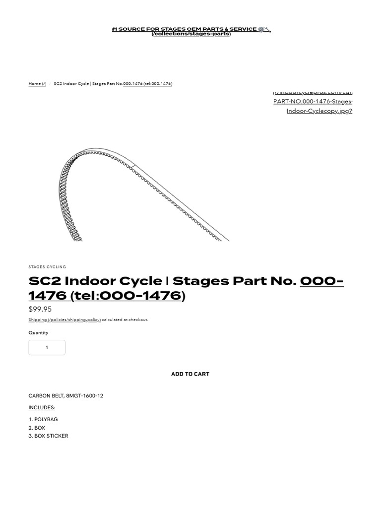 SC2 Indoor Cycle - Stages Part No. 000-1476 - Indoor Cycle Pros | PDF | Human Powered Transport