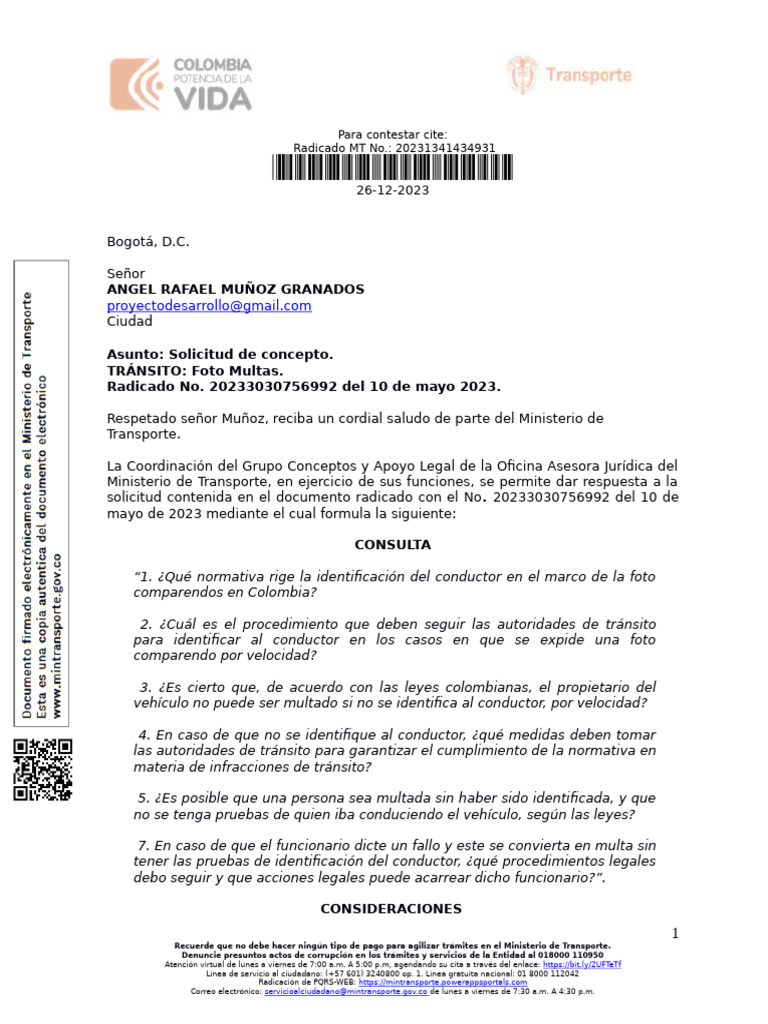 TR - Nsito Foto Multas. | PDF | Calibración | Multa (pena)