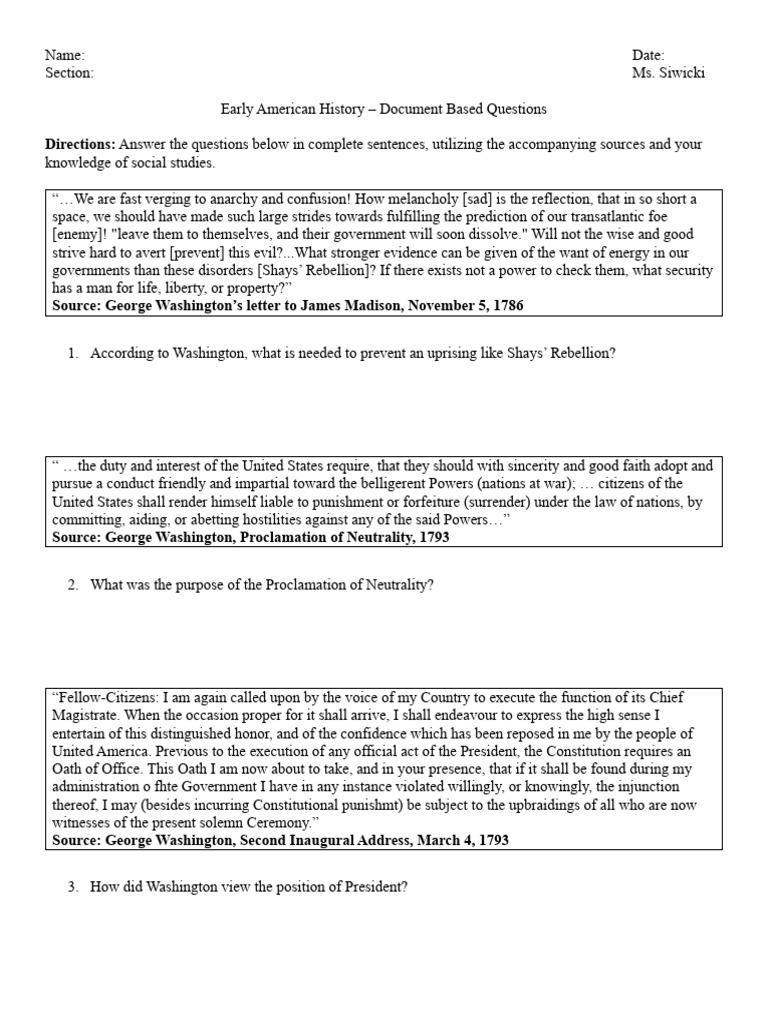 Amarilis Gutierrez - Early American History DBQs | PDF | George ...