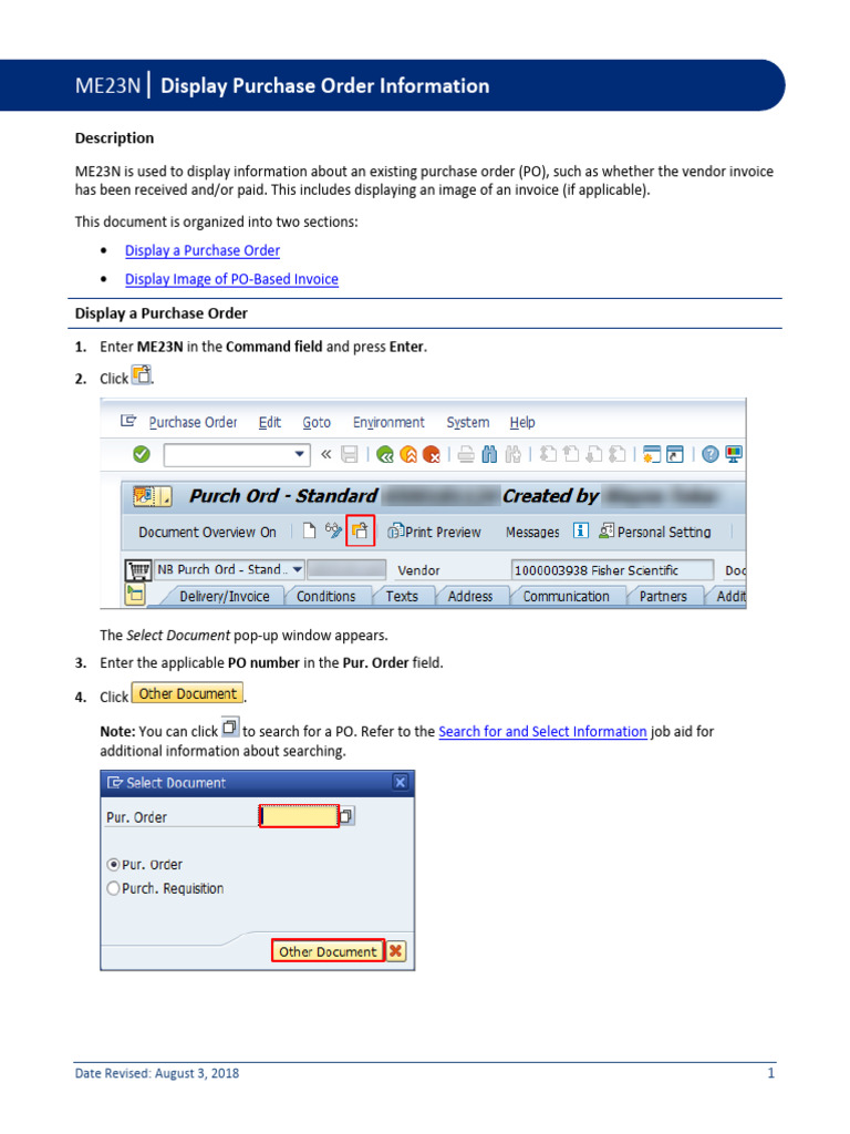 ME23N | PDF | Invoice | System Software