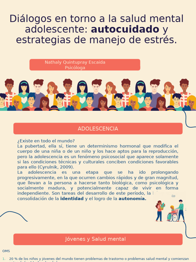 Adolescencia Salud Mental y Autocuidado | PDF | Adolescencia | Salud mental