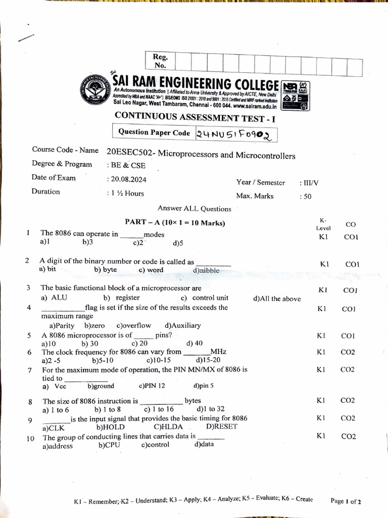 Mpmc Cat Questions | PDF | Office Equipment | Digital Electronics