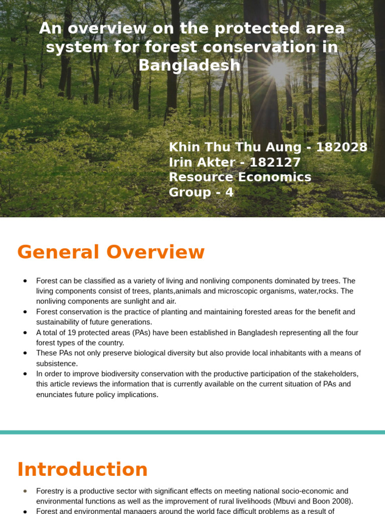Forest Conservation in Bangladesh's Protected Areas | PDF | Forests ...