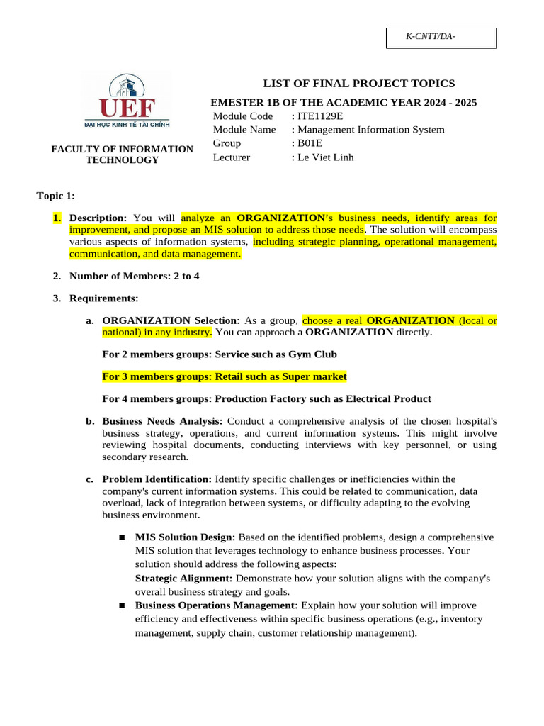 Final Assignment | PDF | Information | Management Information System