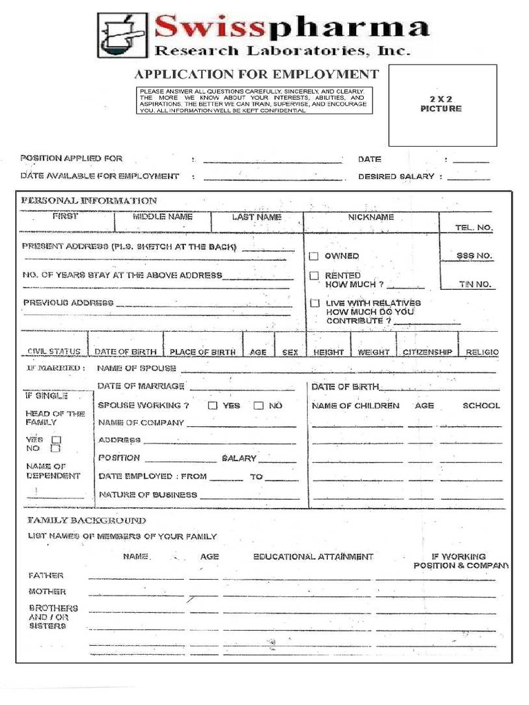 Sprli Application Form | PDF | Baking