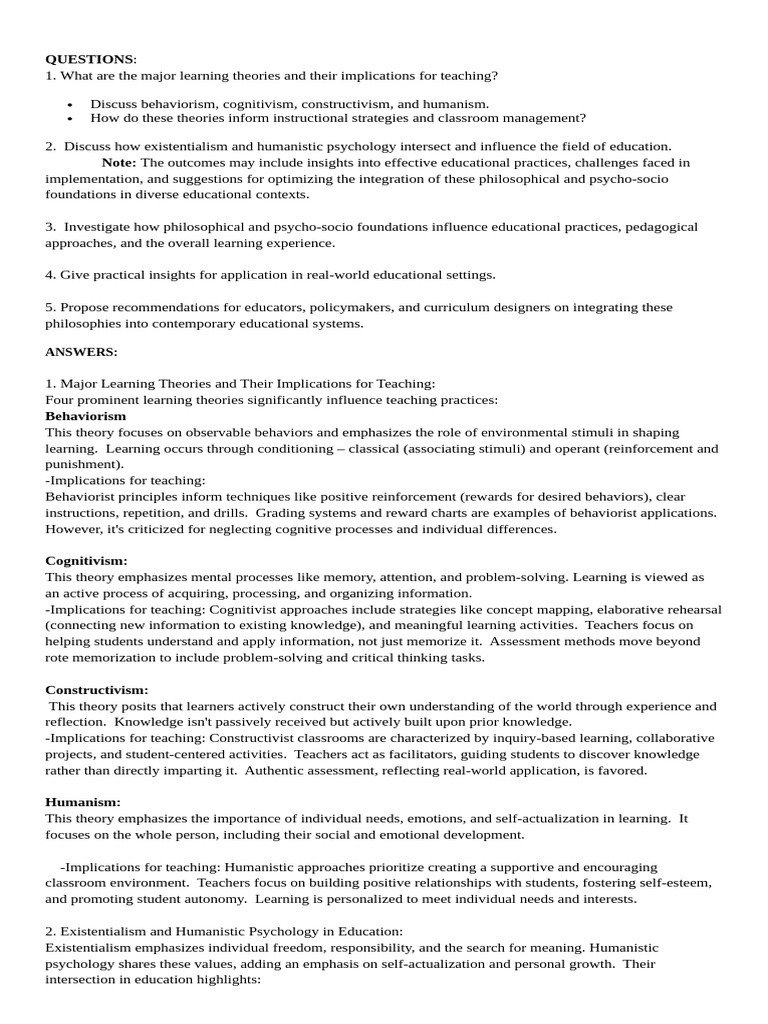 Activity no. 5 | PDF | Constructivism (Philosophy Of Education) | Learning