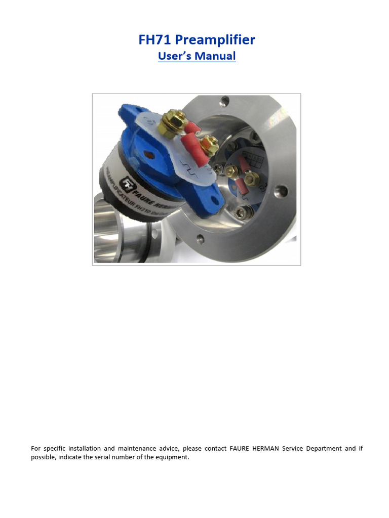 Faure Herman FH71.CO-7397938 Pre-Amplifier 500091 Catalog Ficha Tecnica Datasheet | PDF | Power ...