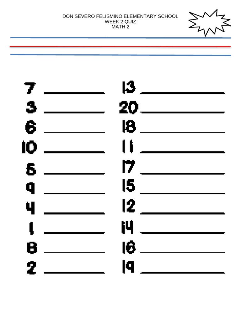 QUIZ MATH WEEK 2 | PDF