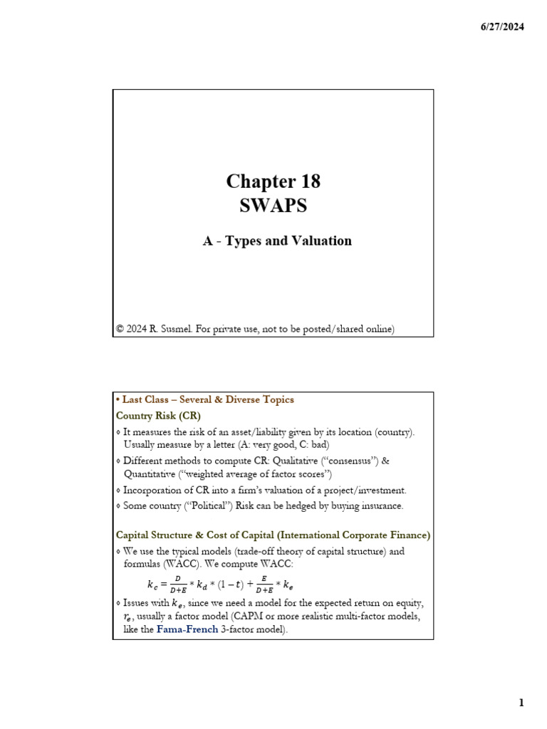 FX Swaps | PDF | Swap (Finance) | Derivative (Finance)