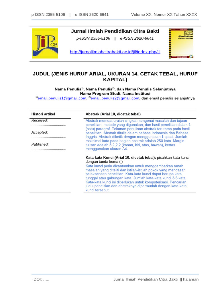 Template JIPCB Edisi 2019 | PDF