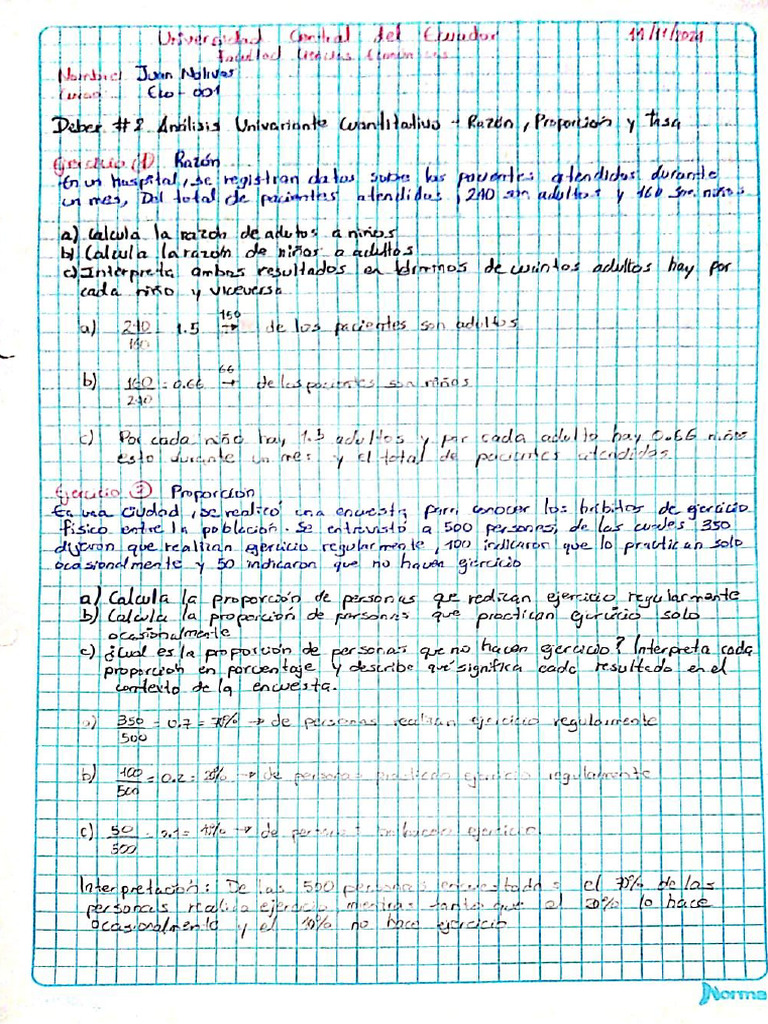 2. RAZÓN, PROPORCIÓN Y TASA_ JUAN NOLIVOS | PDF