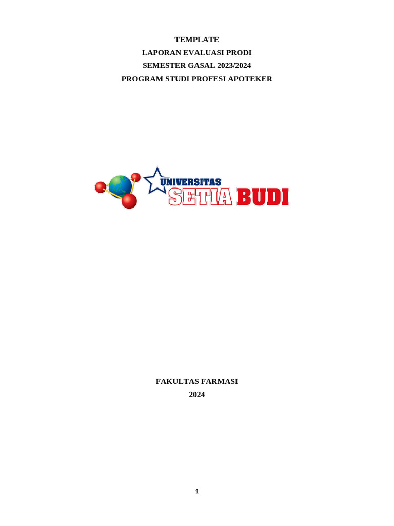Template Lap0ran Prodi Apt Gasal 2023 | PDF